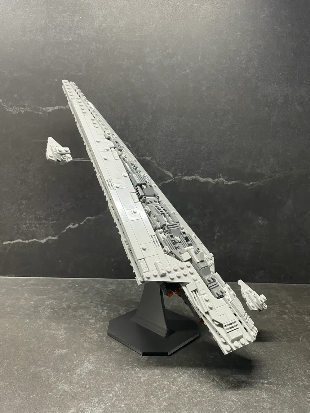 45° Inclined Leg0 Brick Ship Display Stand Remixed by Anown - MakerWorld