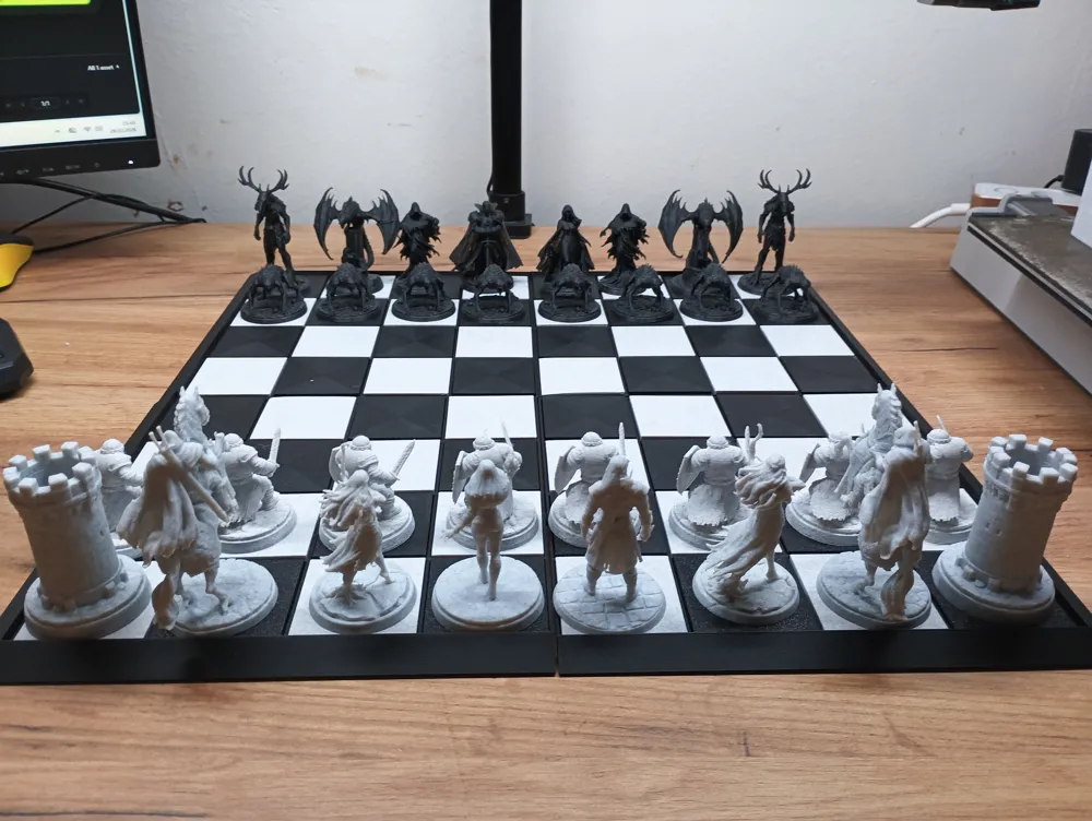 Witcher inspired chess set - Free 3D Print Model - MakerWorld