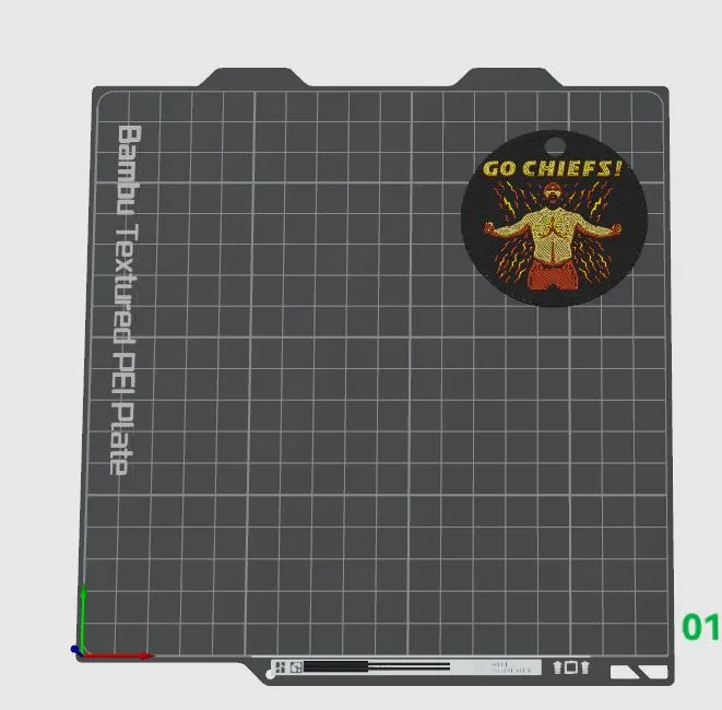 Jason Kelce Coaster or Keychain Go Chiefs by HIY12002 - MakerWorld