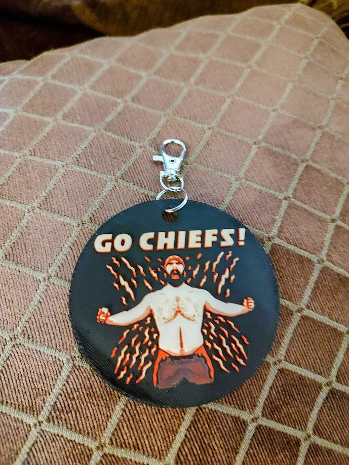 Jason Kelce Coaster or Keychain Go Chiefs by HIY12002 - MakerWorld