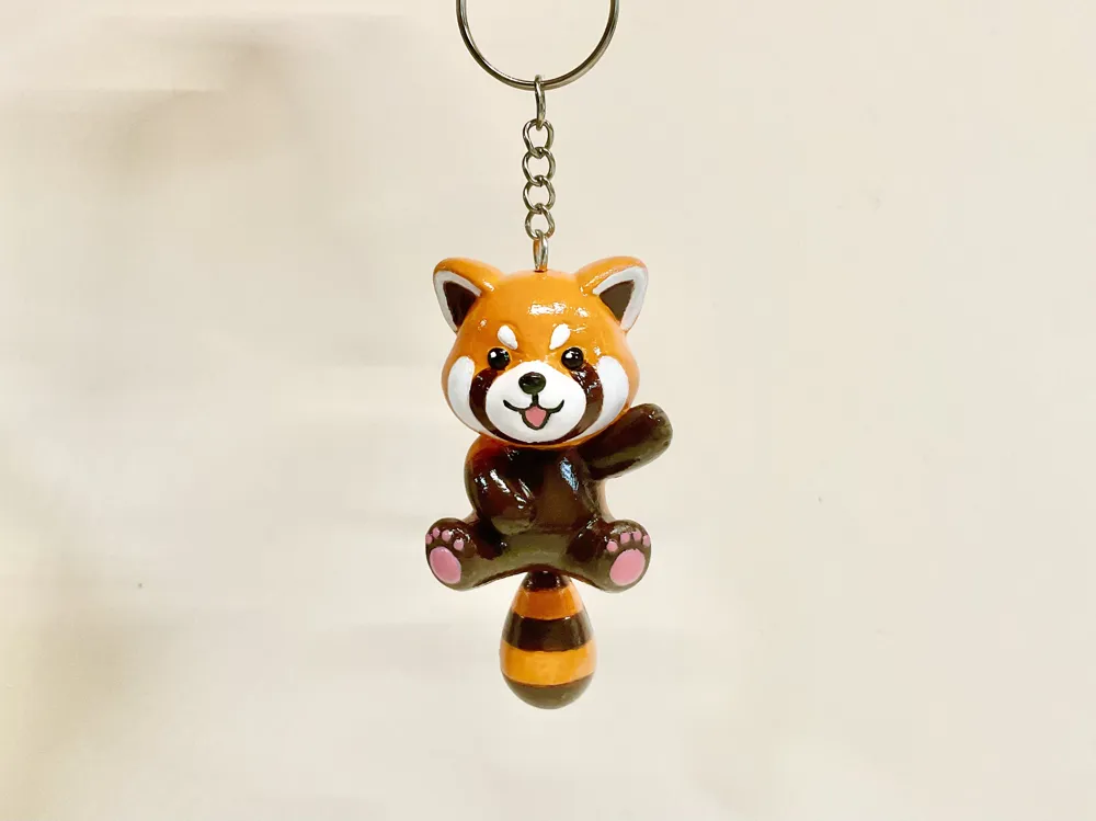 Red panda keychain by zhuzhu MakerWorld: Download Free 3D Models