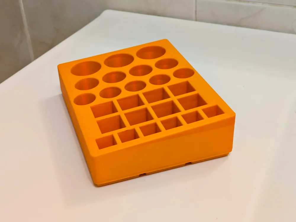 Make-up Organizer (Gridfinity 4x3) - Free 3D Print Model - MakerWorld