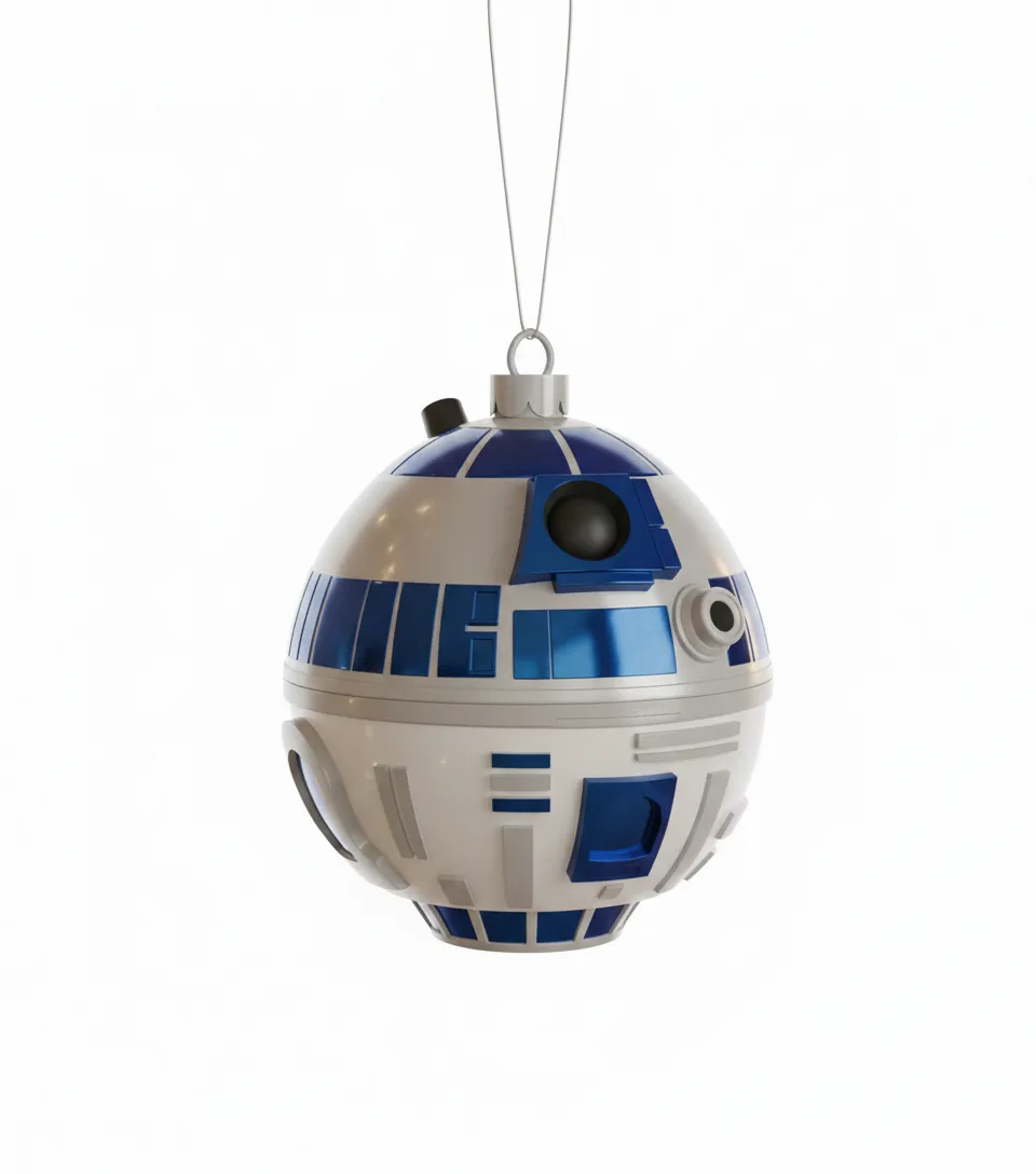 R2D2 Christmas ball (Star Wars Decorations) - Free 3D Print Model ...