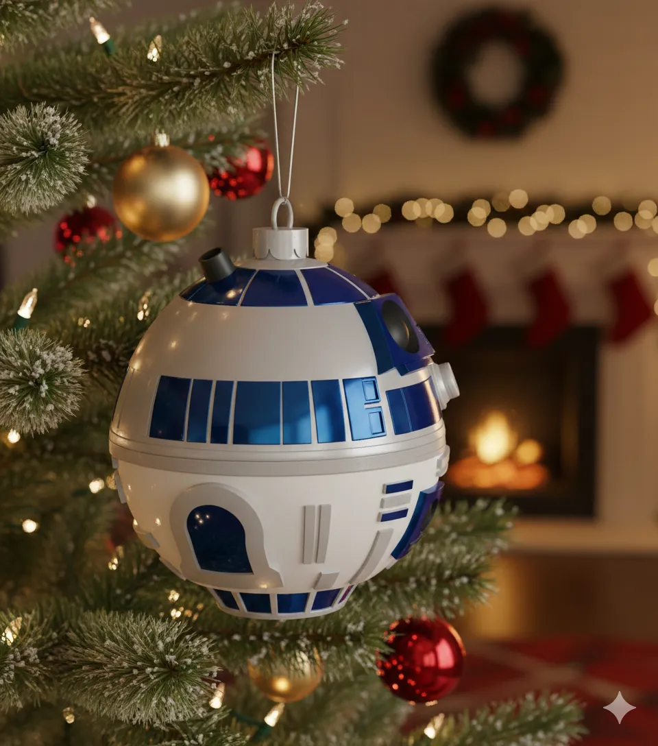 R2D2 Christmas ball (Star Wars Decorations) - Free 3D Print Model ...