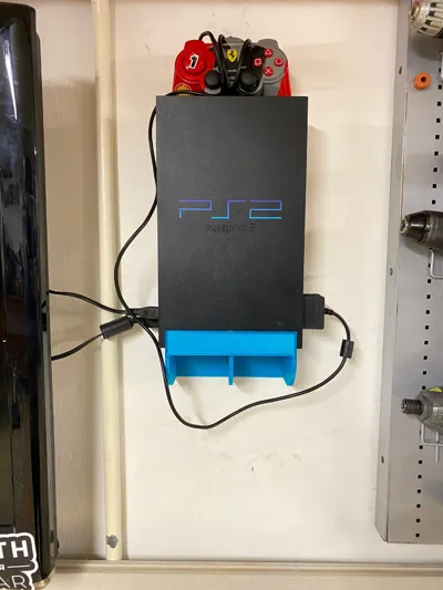 PS2 fat wall mount by FABIO FERRETTI - MakerWorld