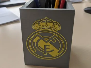 Real Madrid pen holder - Free 3D Print Model - MakerWorld