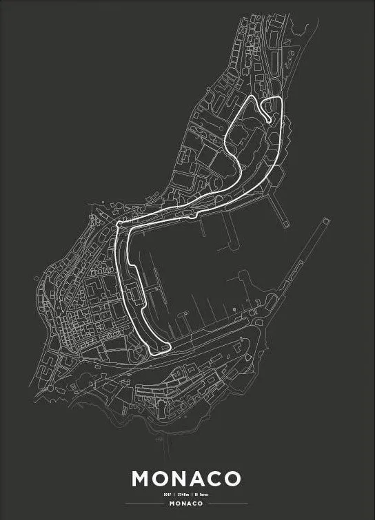 Monaco Circuit F1 - HueForge by keko MakerWorld: Download Free 3D Models