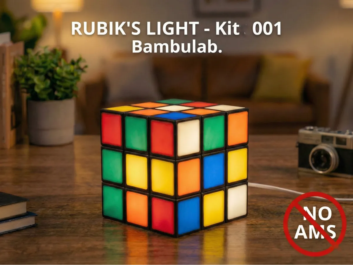 RUBIK'S LIGHT - Kit 001 Bambulab | NO AMS Required - Free 3D Print ...
