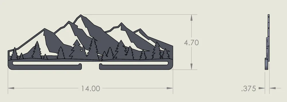Mountain Range Medal Wall Display by mikeelikesit - MakerWorld