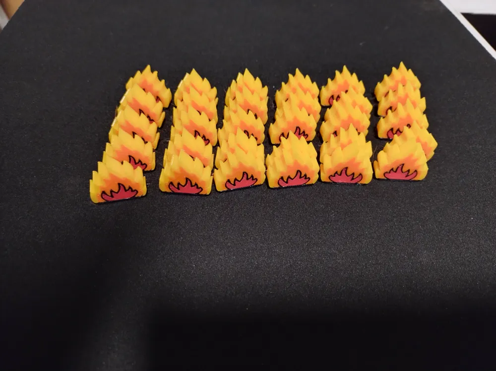 Fire token for board game Cthulhu: Death May Die by rpgsymbols - MakerWorld