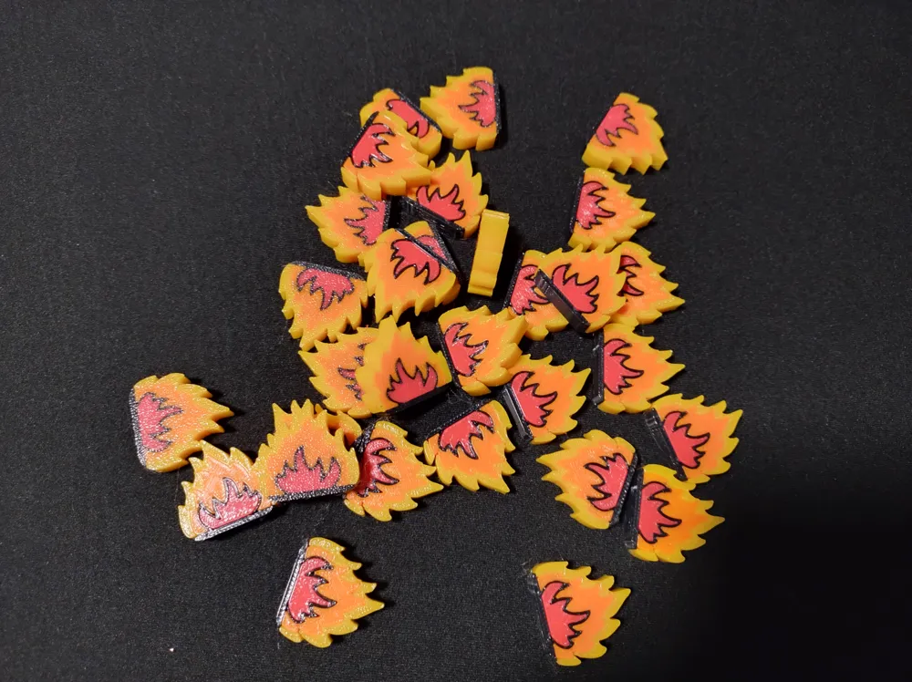 Fire token for board game Cthulhu: Death May Die by rpgsymbols - MakerWorld