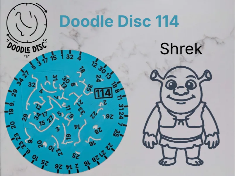 Doodle Disc 114 Shrek - Free 3D Print Model - MakerWorld
