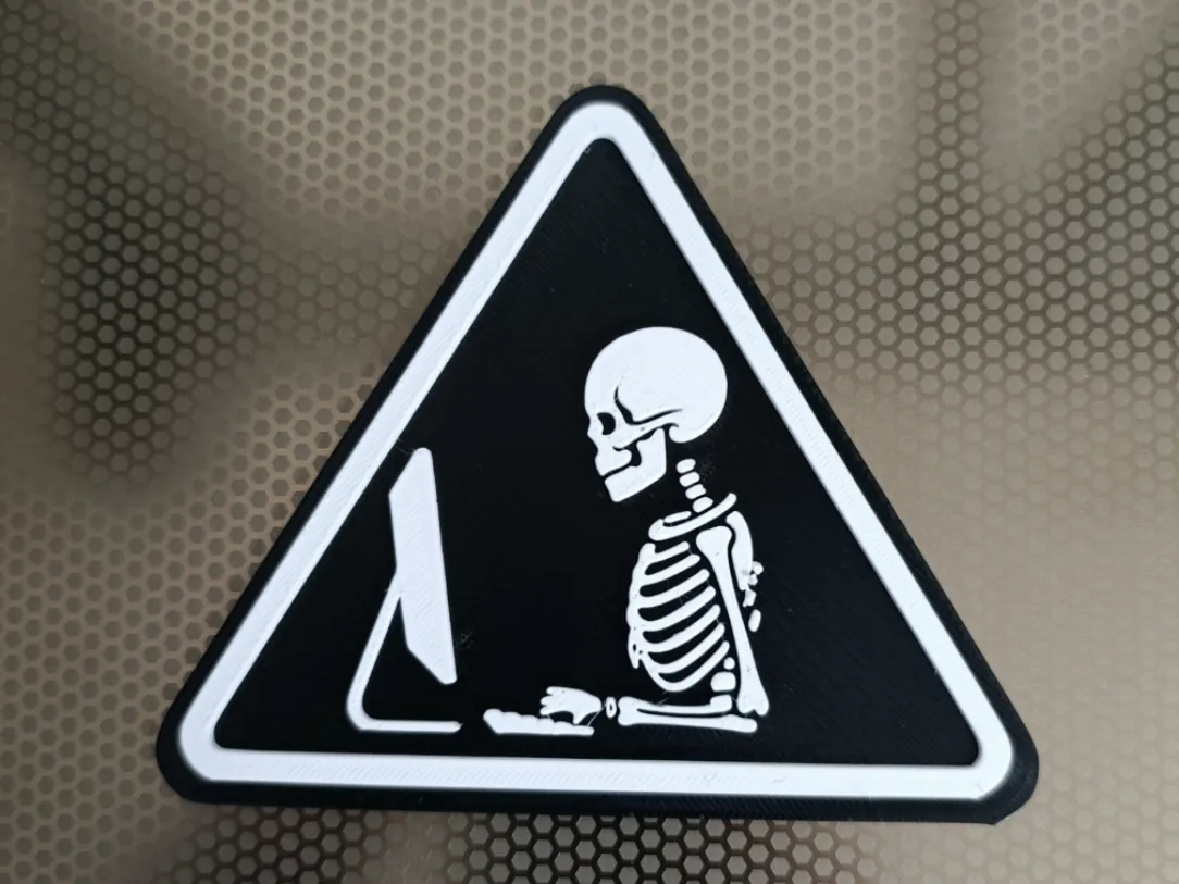 Geek Danger Warning Sign - Free 3D Print Model - MakerWorld