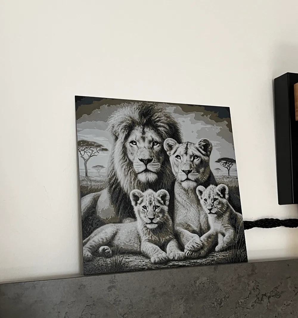 Lion family - Free 3D Print Model - MakerWorld
