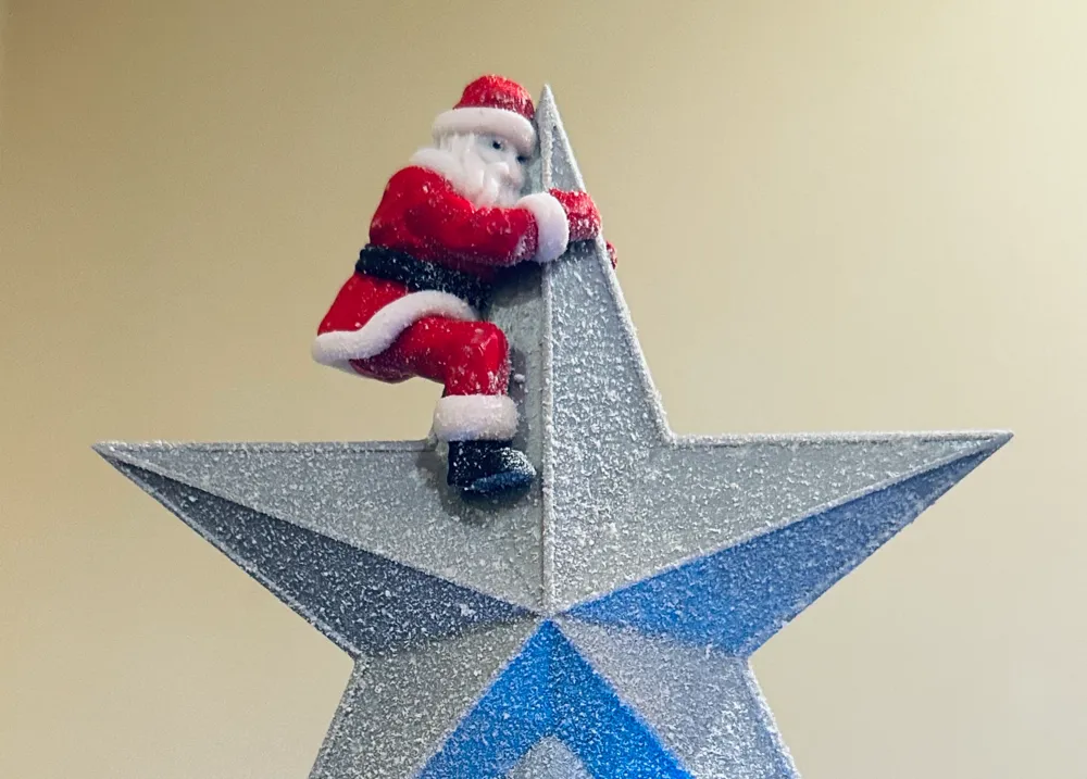 Santa Christmas Tree Topper by 3DPrintable.art - MakerWorld