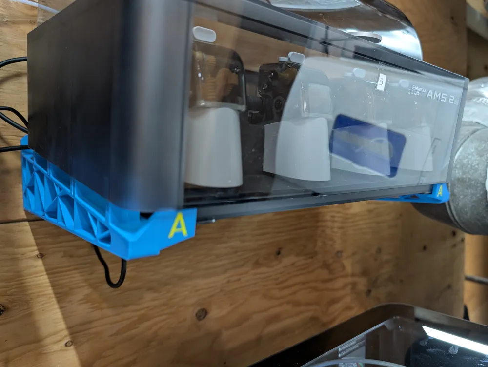 过于讲究的过度设计AMS 2 Pro 壁挂架 - 免费 3D 打印模型 - MakerWorld