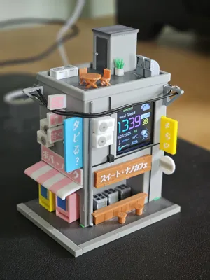 Cute Tokyo Clock Diorama by j46kp26 MakerWorld: Download Free 3D Models