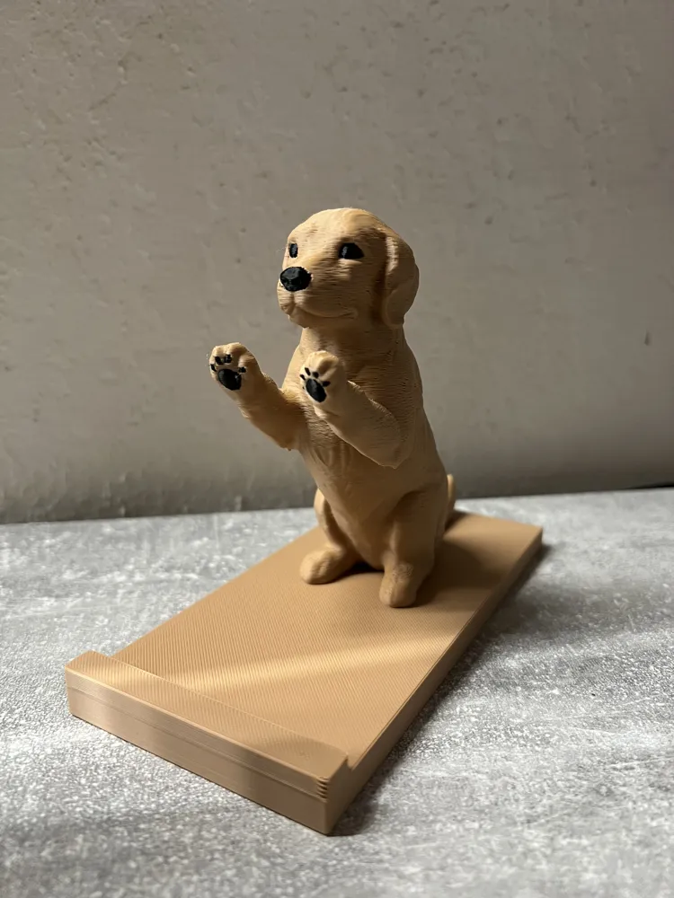 Cute Puppy Phone Stand - Free 3D Print Model - MakerWorld