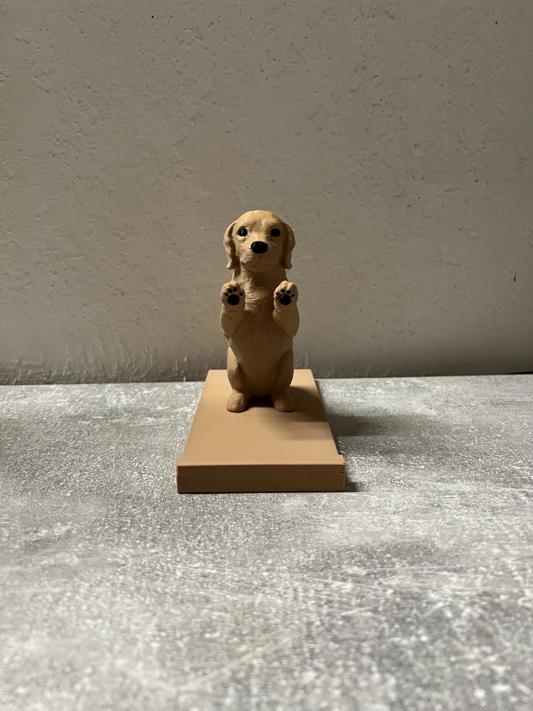 Cute Puppy Phone Stand - Free 3D Print Model - MakerWorld