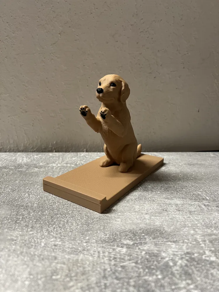 Cute Puppy Phone Stand - Free 3D Print Model - MakerWorld