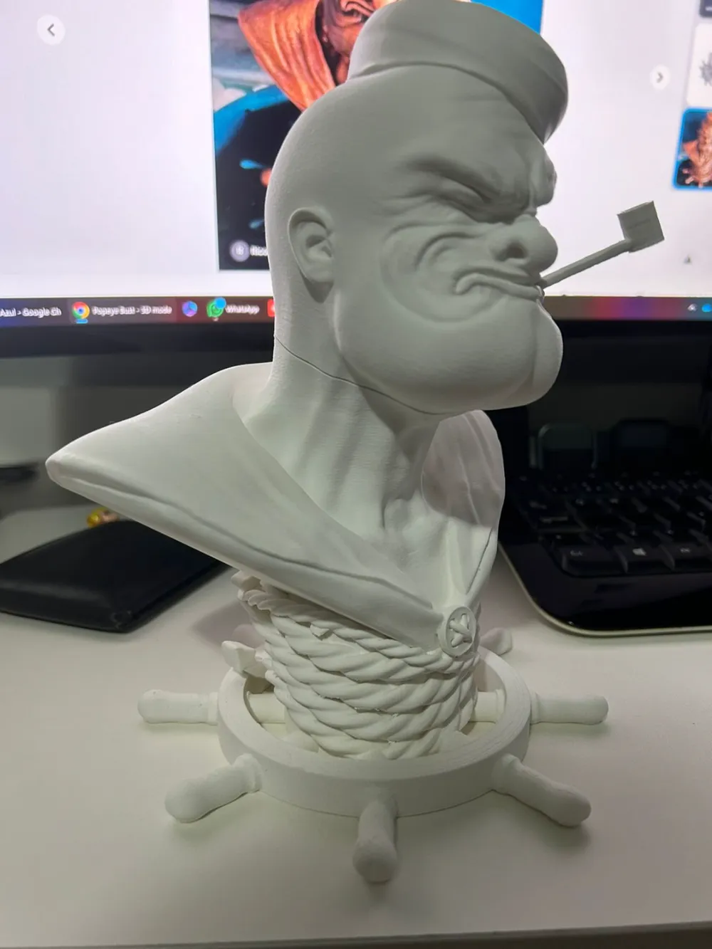 Popeye bust - Free 3D Print Model - MakerWorld