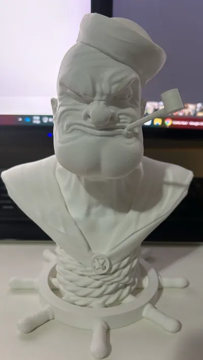 Popeye bust Remixed by Renandelgado MakerWorld: Download Free 3D Models