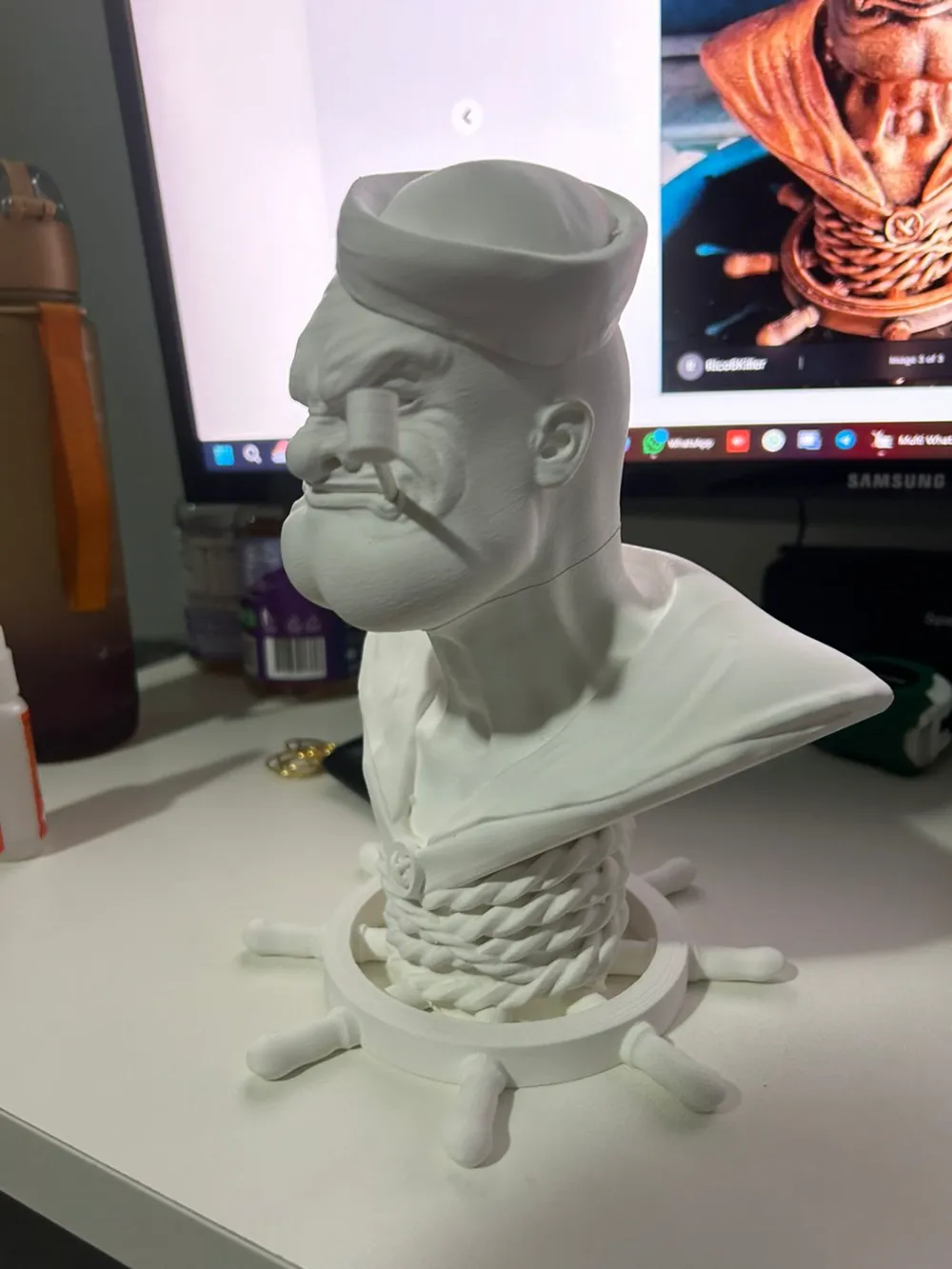 Popeye bust - Free 3D Print Model - MakerWorld