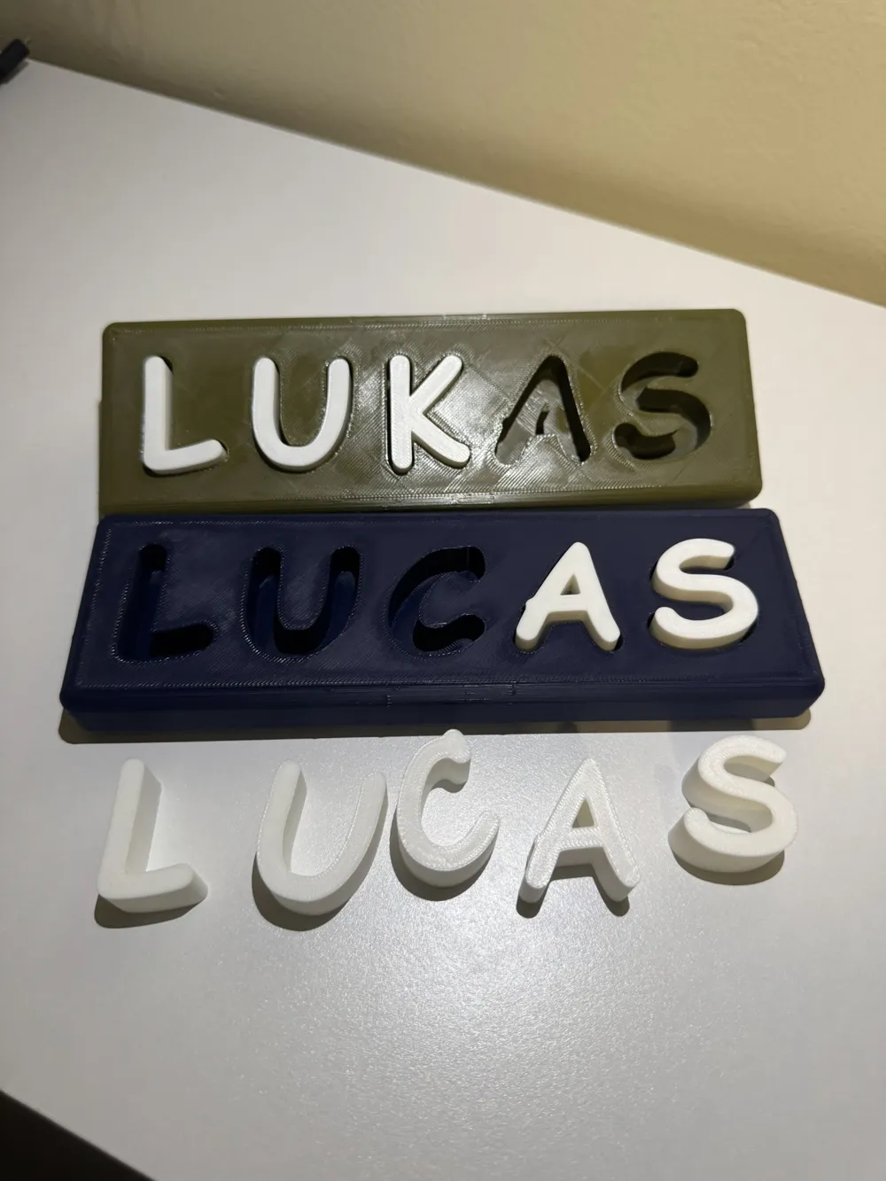 LUCAS/LUKAS - Name Puzzle - Free 3D Print Model - MakerWorld