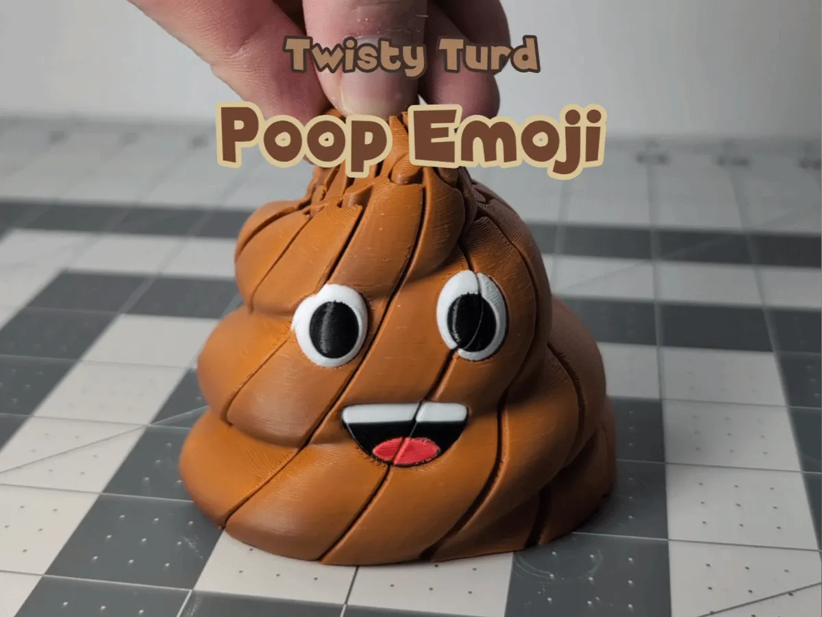 Twisty Turd - Poop Emoji - Free 3D Print Model - MakerWorld