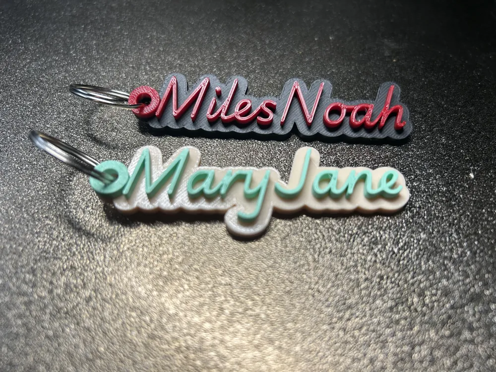 Customizable Keychain with Ring and Stylish Text by ShortyTHEone ...