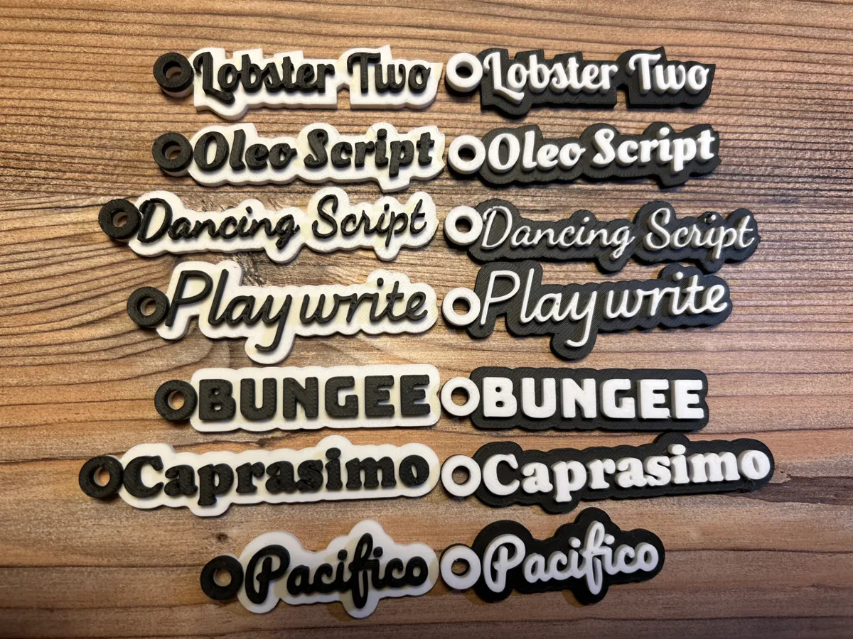Customizable Keychain with Ring and Stylish Text - Free 3D Print Model ...