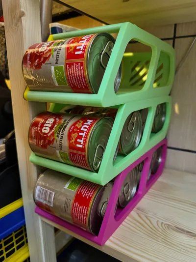 Stackable Can Dispensers for 400ml Standard Cans - Free 3D Print Model ...