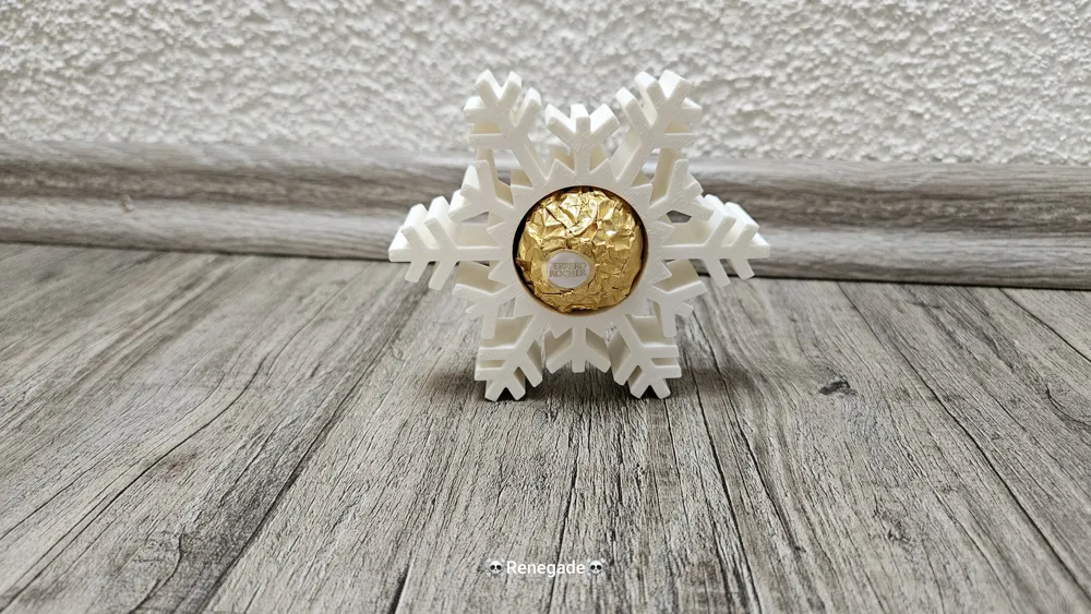 Ferrero Rocher/ Rondnoir Snowflake - Free 3D Print Model - MakerWorld