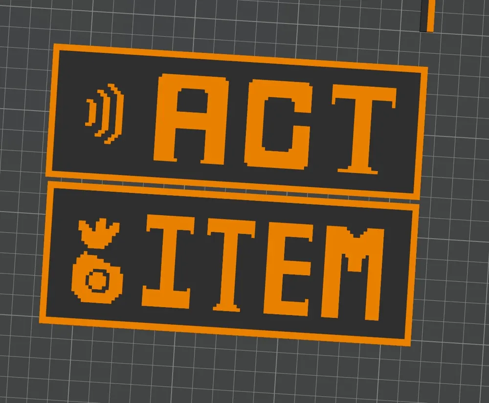 Undertale item and act buttons by LarsEPars :3™ MakerWorld: Download ...