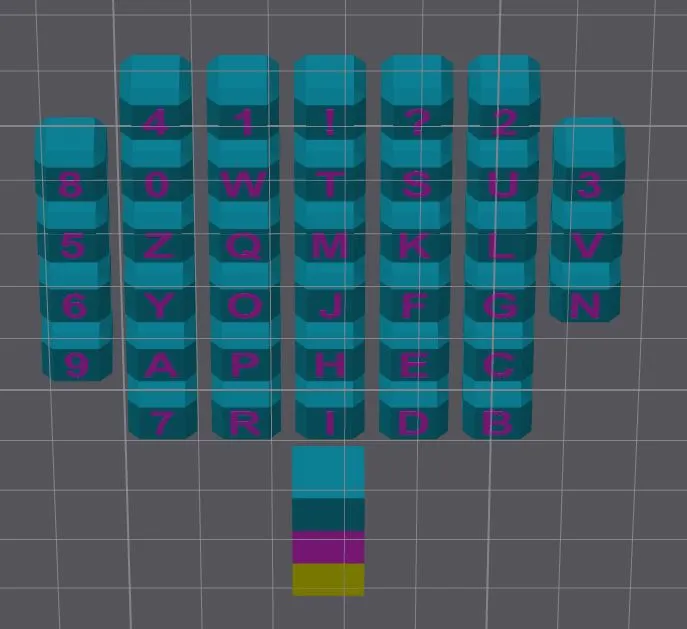 Letters&numbers CUBES collar-keychain-pendant EASY FAST PRINT by ...