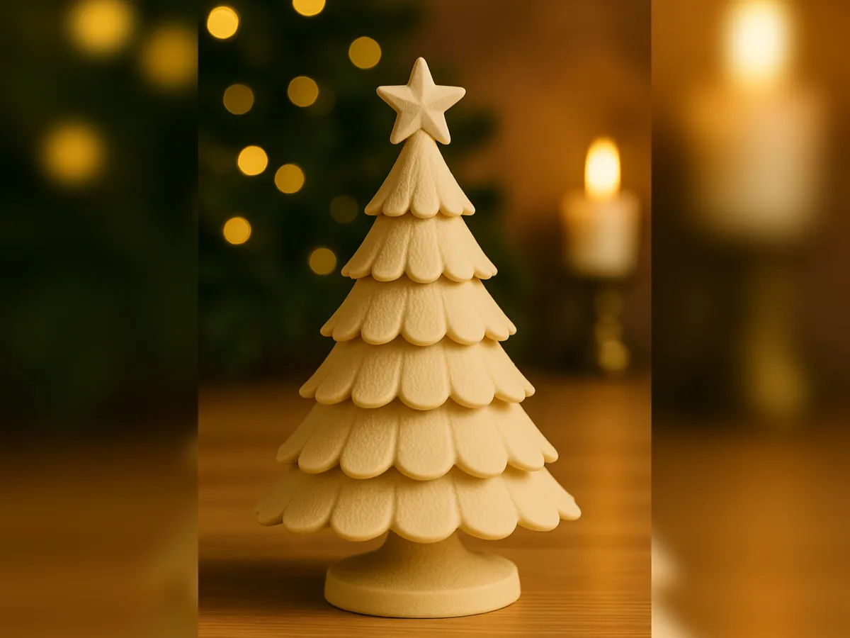 Evergreen Layers Textured Christmas Tree Figurine by Szeregowy Bob MakerWorld: Download Free 3D ...