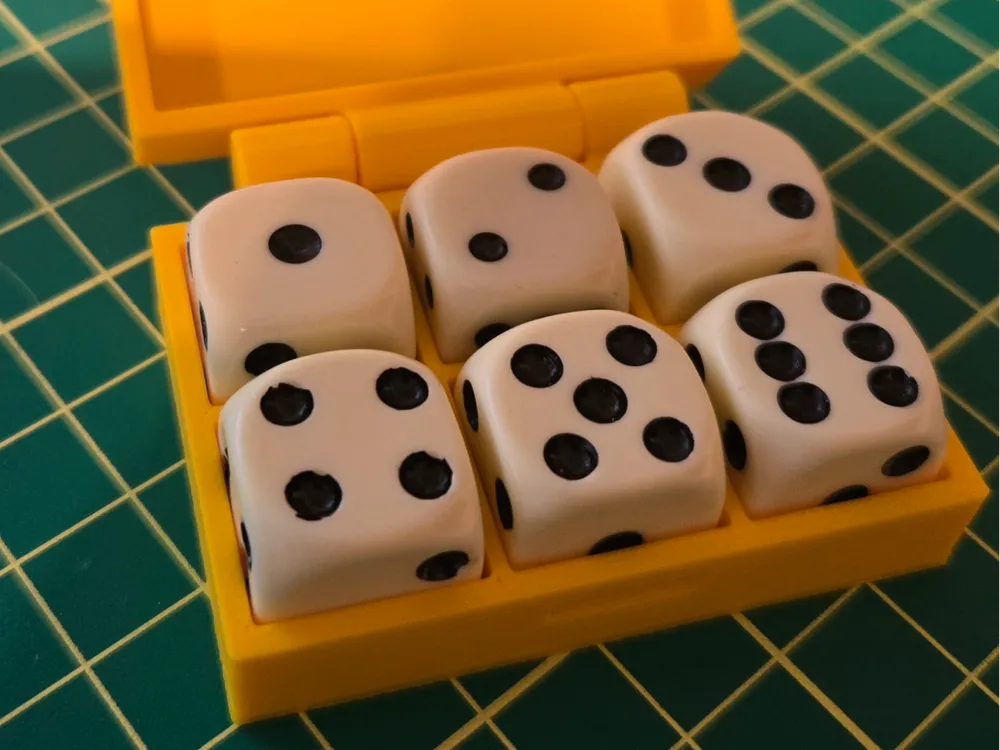6 Dice Box - Print in place - Free 3D Print Model - MakerWorld