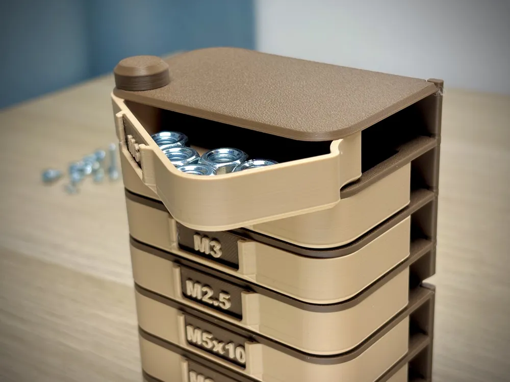 Modular Storage Tower Organizer | Storage Box - Free 3D Print Model - MakerWorld