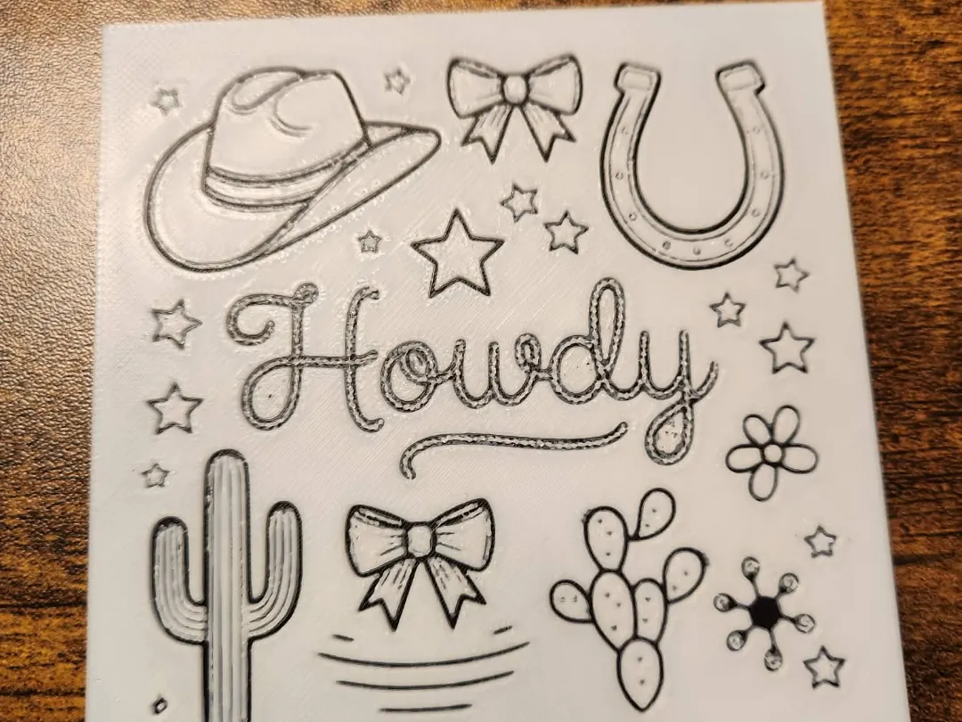 Coaster - Hueforge - Howdy Doodle - Free 3D Print Model - MakerWorld
