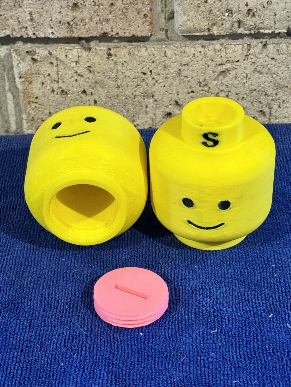 Brick Head Salt and Pepper Shakers by primewelder - MakerWorld