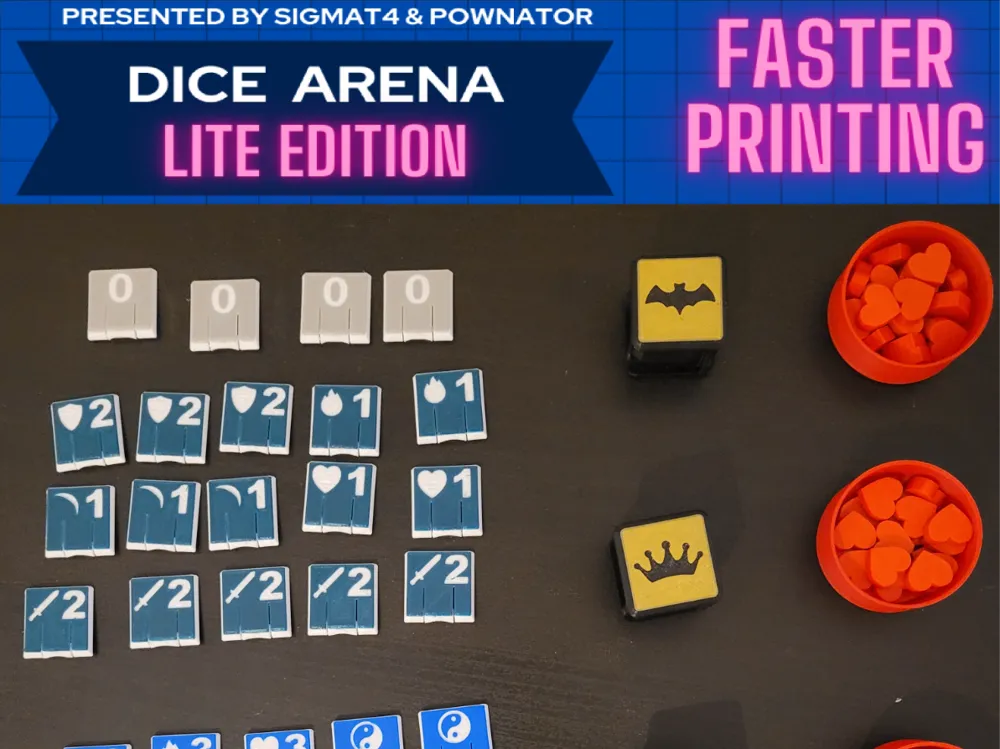 Dice Arena Lite Edition (All in one A1 plate) by Pownator - MakerWorld