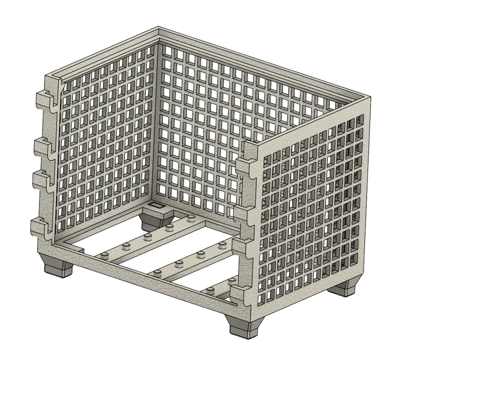 Euro Pallet Cage with Wooden Planks (1:14.5) by Elle MakerWorld ...