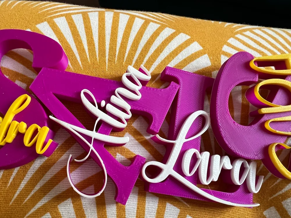 MIX NAMES Name sign - Free 3D Print Model - MakerWorld