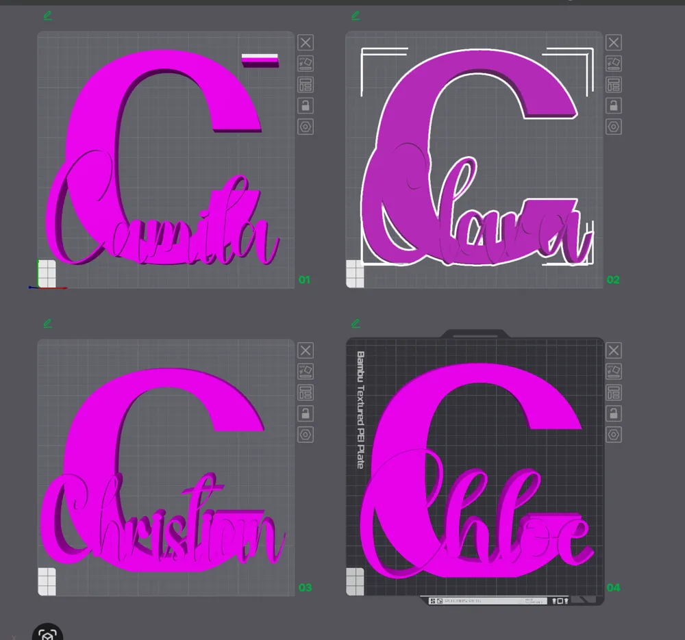 MIX NAMES Name sign - Free 3D Print Model - MakerWorld