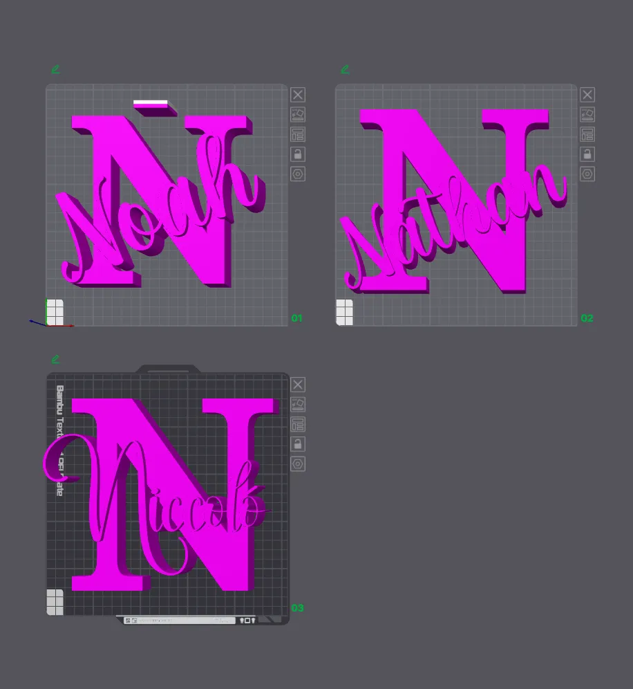 MIX NAMES Name sign - Free 3D Print Model - MakerWorld