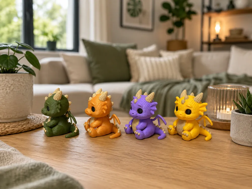 Flexi Baby dragon - Free 3D Print Model - MakerWorld