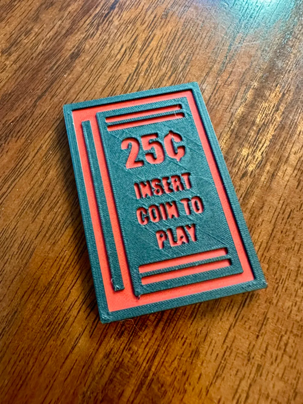 Retro Arcade Insert 25 Cents Coin Fridge Magnet Remixed by Jerald ...