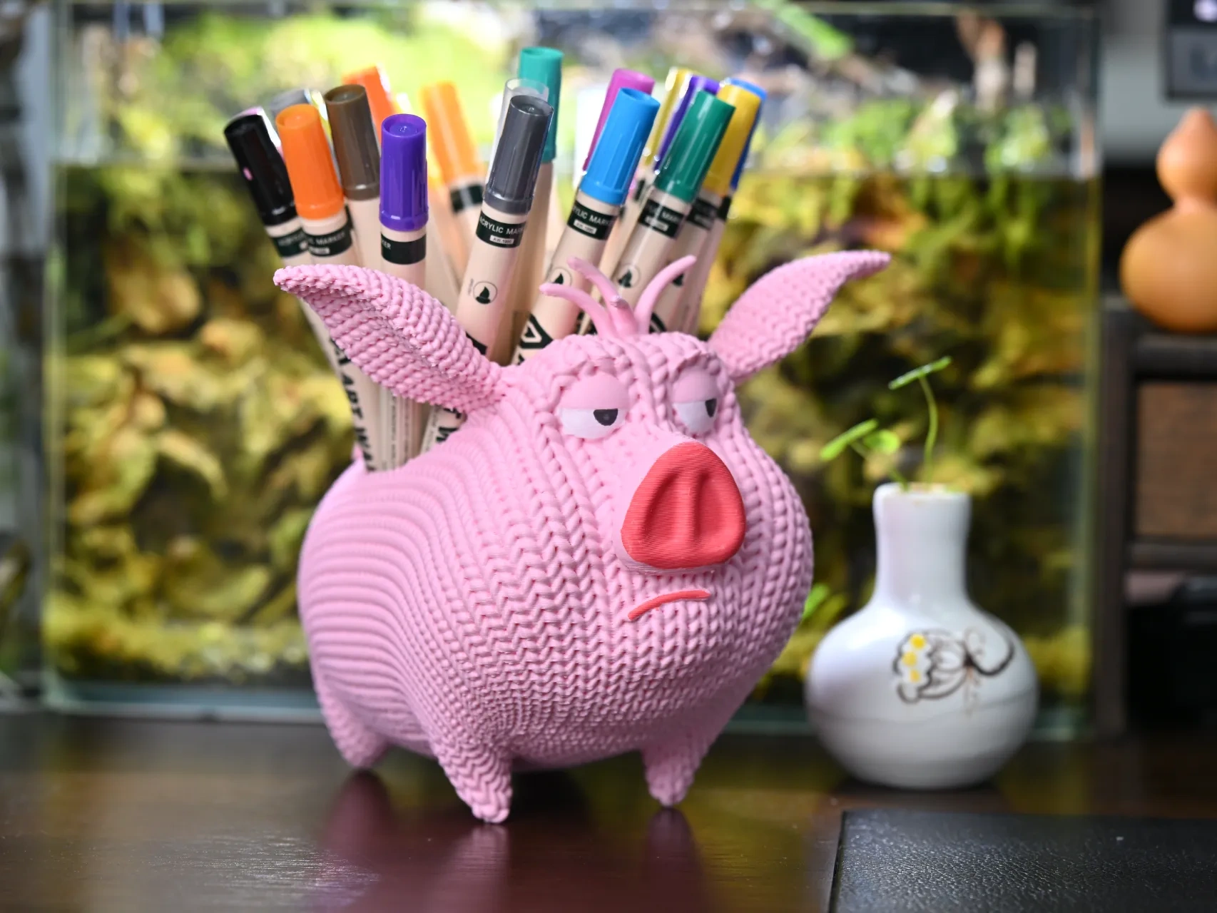 Knitted Nezha Piglet Pen Holder Pencil Case (Separate Prints) by andy ...