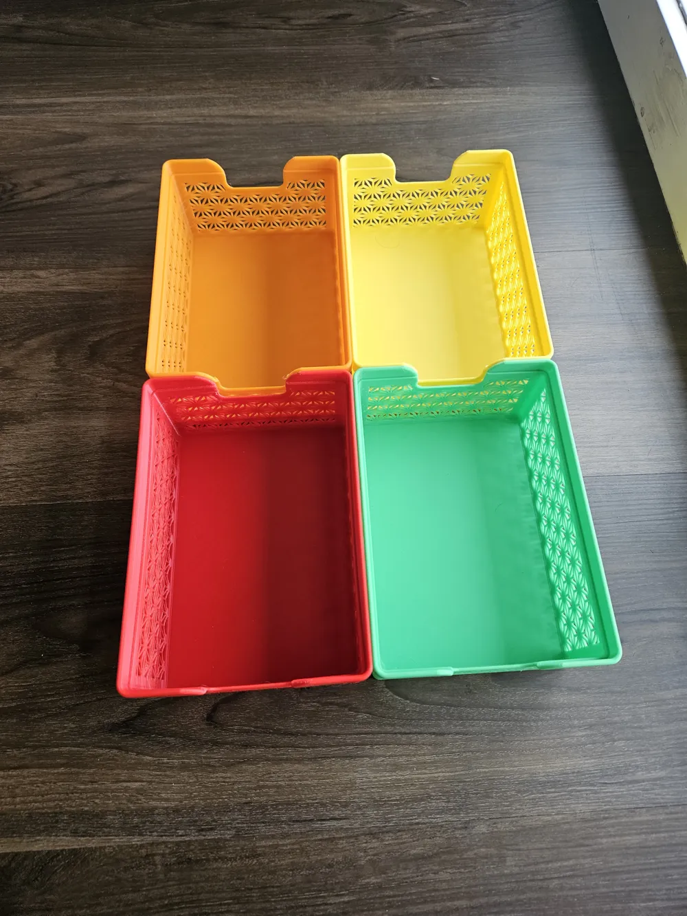 Kumiko Rectangular Stackable Basket by FortuneAU MakerWorld: Download Free 3D Models