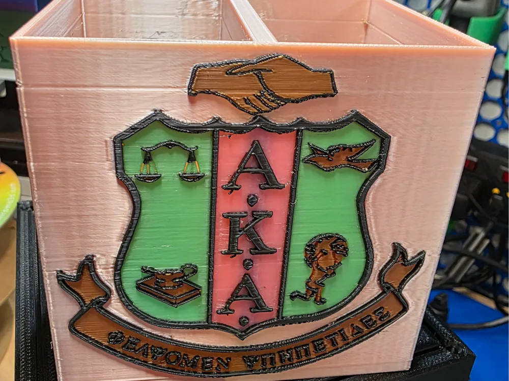 Alpha Kappa Alpha Desk Organizer - Free 3D Print Model - MakerWorld